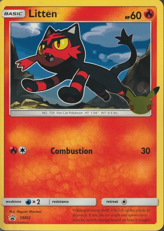 TCG POKEMON LITTEN SM02 BLACK STAR PROMO XXL jumbo size (Neu (gemäss ...
