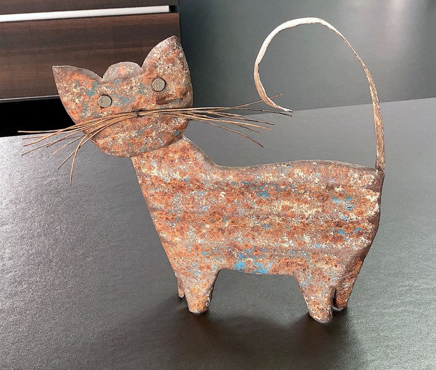 🐈‍⬛ Flessati "Neugierige Katze" Original Unikat 🐈‍⬛ (Neu (gemäss ...