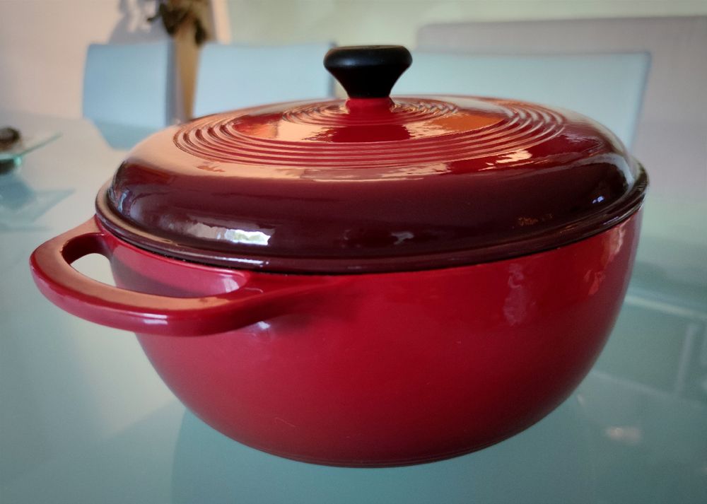 Neuer Gusseisen Bräter *Pyrex Elegance* in Rot, Durchm. 27cm (Neu ...