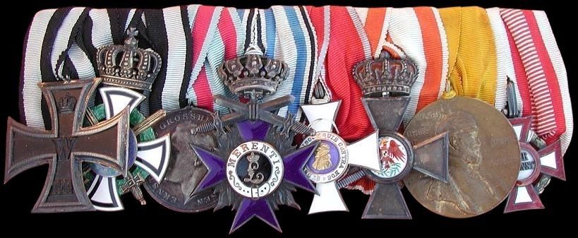 8-teilige Ordensspange eines hessischen Obersten AAA+++ (Gebraucht) in ...