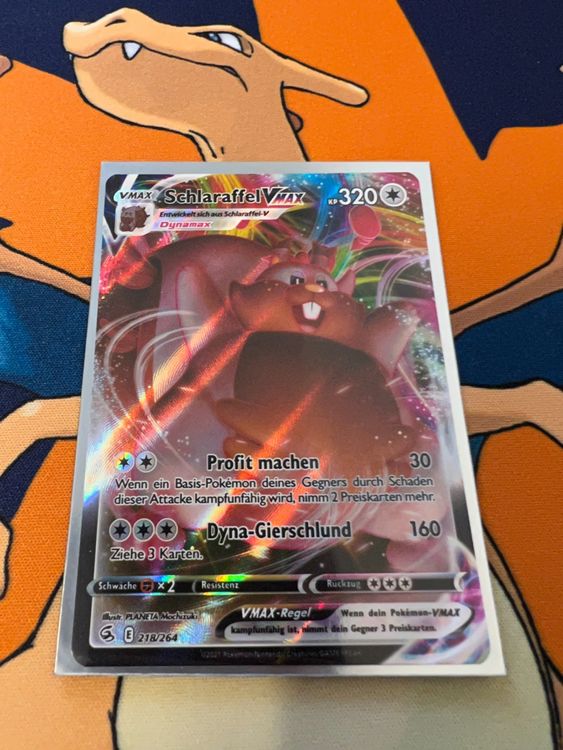 Pokemon - Schlaraffel VMAX (FST 218) - Fusionsangriff (Neu (gemäss ...