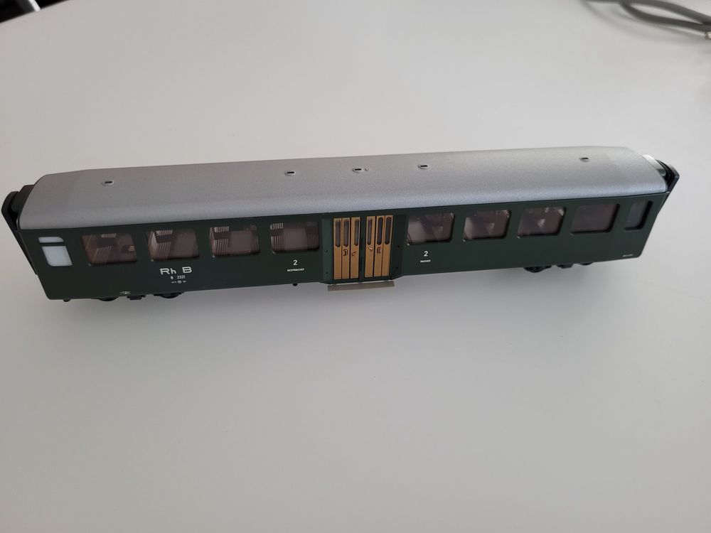 STL- Models 2203/1 Mitteleinstiegwagen grün RhB H0m OVP neu (Neu und ...
