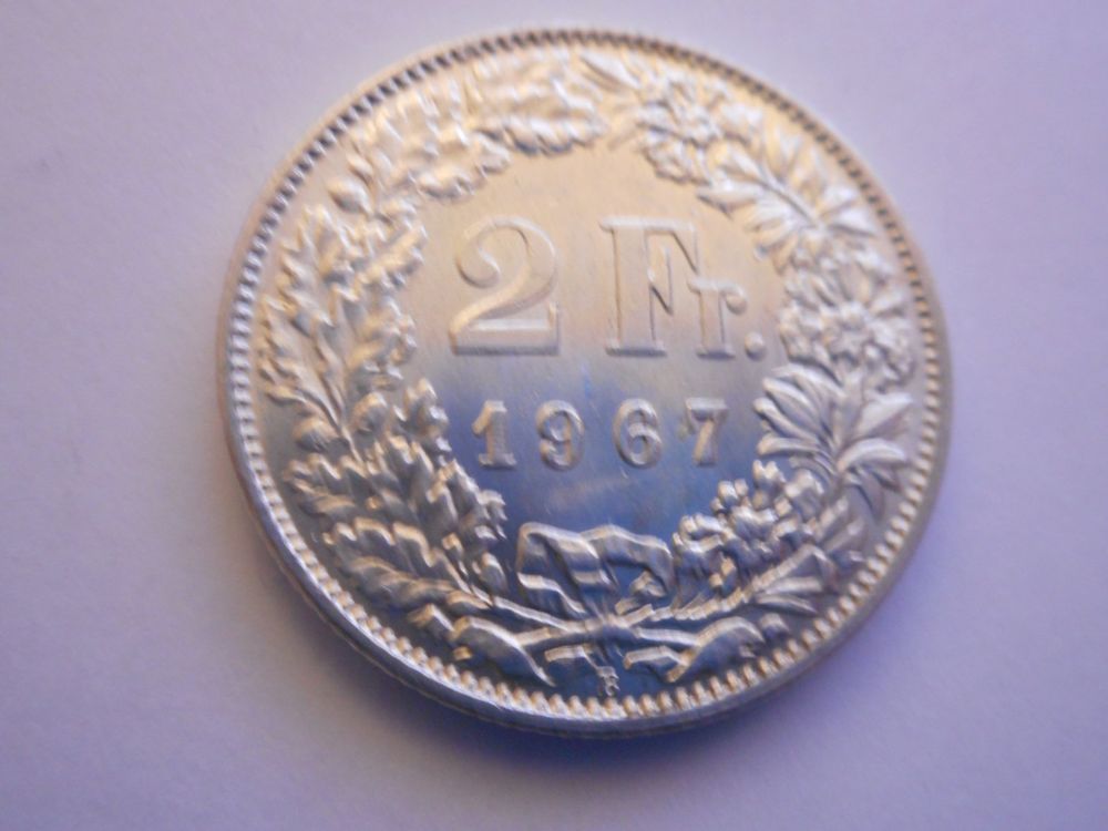 2 Fr. 1967 silber (Gebraucht) in Kriegstetten für CHF 7.7 – mit Lieferung auf Ricardo kaufen
