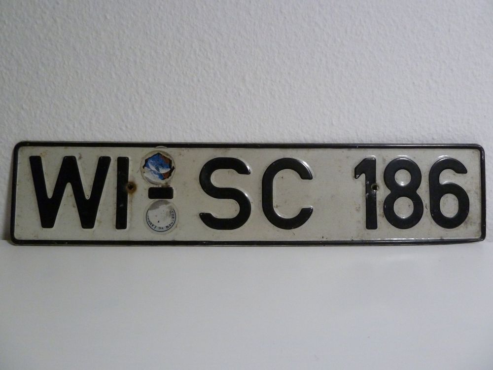 Nummernschild / Kfz-Kennzeichen Deutschland WI-SC 186 | Kaufen auf Ricardo