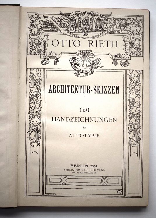 Architektur 1891 Rieth Otto Autotypie Deutschland antik | Kaufen auf ...