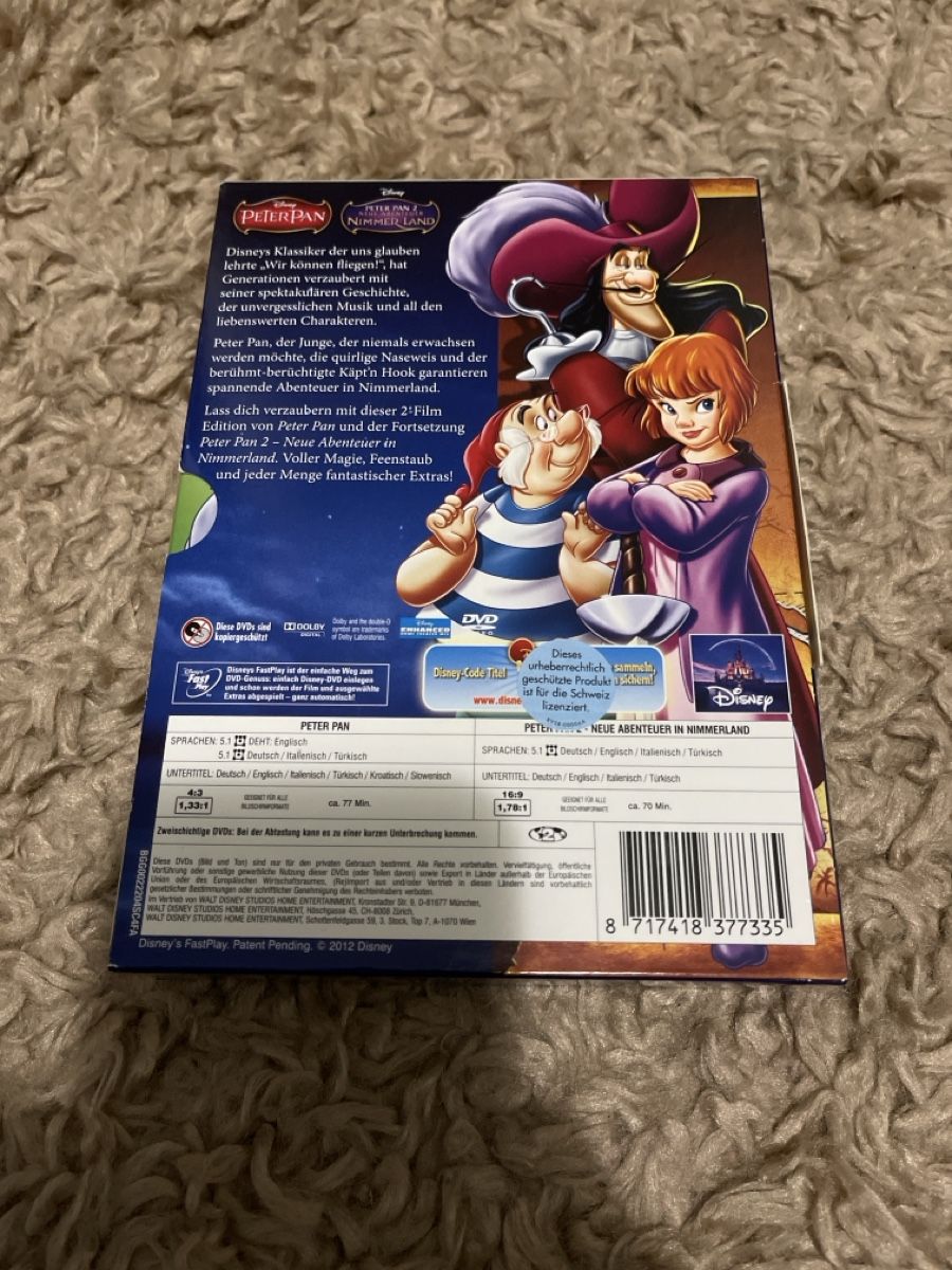 Disney Peter Pan DVD Doppelbox - Filmklassiker! (Gebraucht) in ...