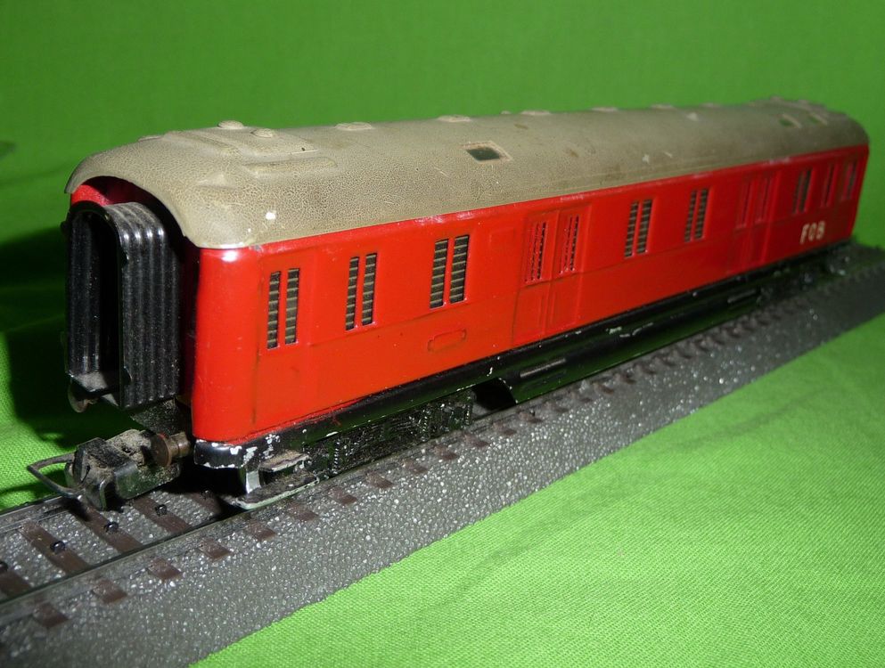antik 1952 Märklin 346/5 Postwagen Stummelachsen rot "FOB" (Gebraucht ...