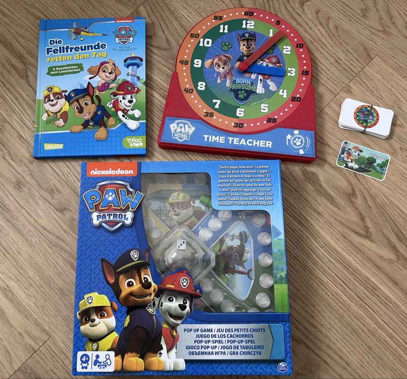 Paw Patrol Games Bundle: Book, Clock, Pop Up (Neu (gemäss Beschreibung ...