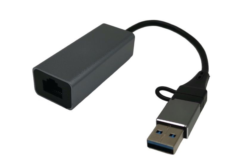 USB-C+USB3.0 / RJ45 Ethernet LAN Adapter (Neu (gemäss Beschreibung)) in ...