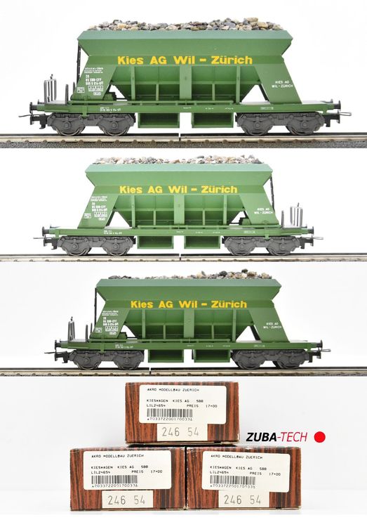 3x Liliput 24654 Kieswagen Kies Wil-Zürich SBB H0 GS OVP (Gebraucht) in St. Gallen für CHF 36 ...
