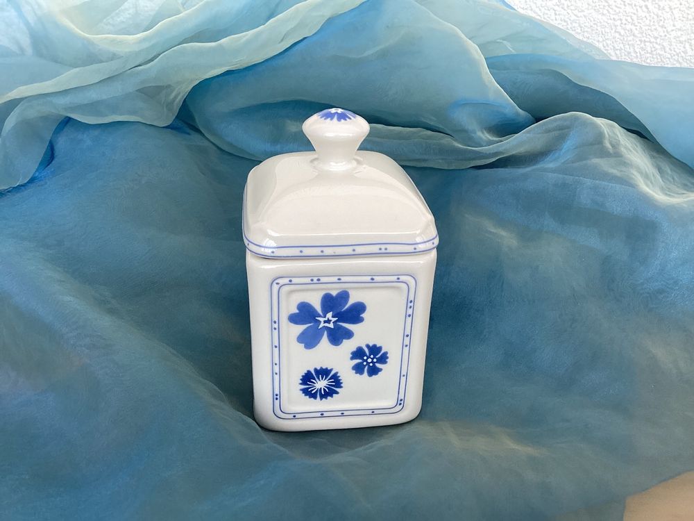Villeroy & Boch / Dose Blau Weiss Porzellan | Kaufen auf Ricardo