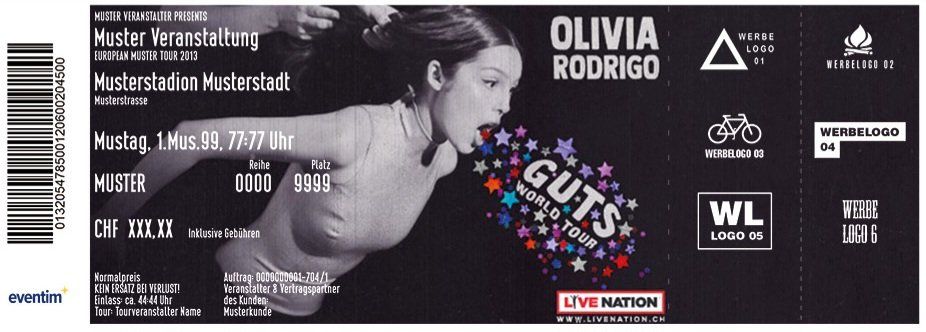 Olivia Rodrigo Zürich Guts Tour Ticket | Kaufen auf Ricardo