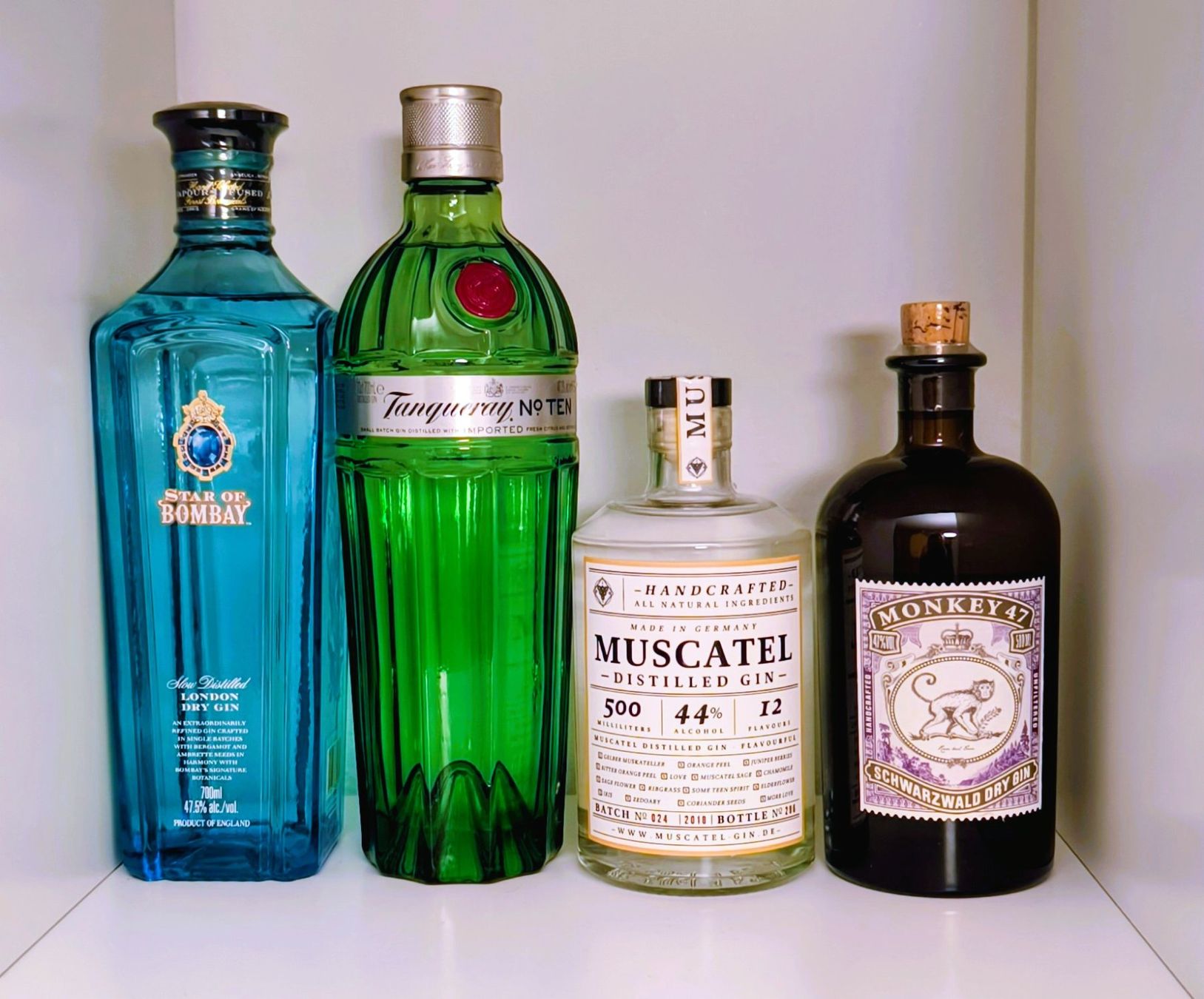 Star of Bombay, Tanqueray No 10, Muscatel, Monkey 47 Gin (Neu und ...