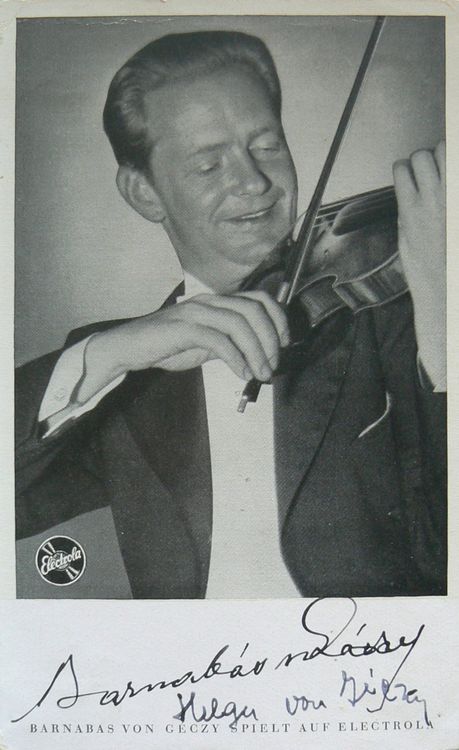 Barnabas von Geczy (1897-1971) Geigenspieler - Autogramm (Gebraucht) in ...