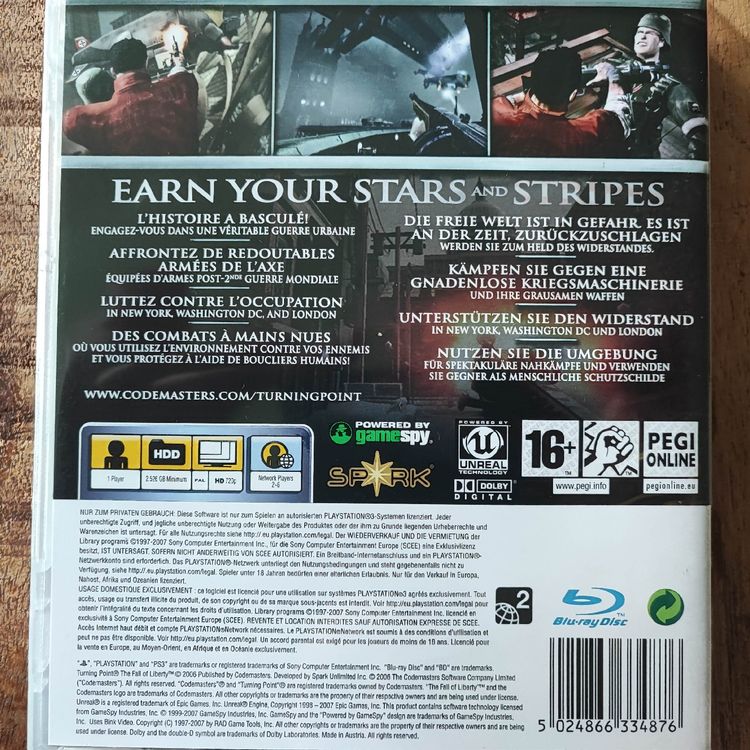 Turning Point - Fall of Liberty PS3 - Top Zustand! (Gebraucht) in ...