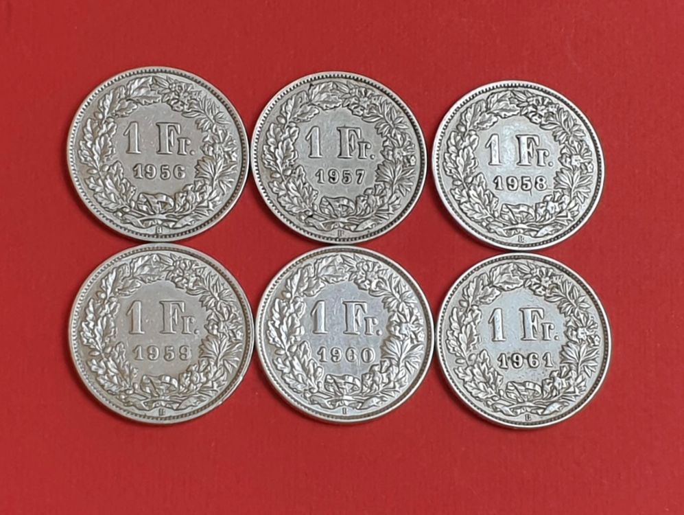 1 Franken 1956,1957,1958,1959,1960,1961 „Silber“ | Kaufen auf Ricardo