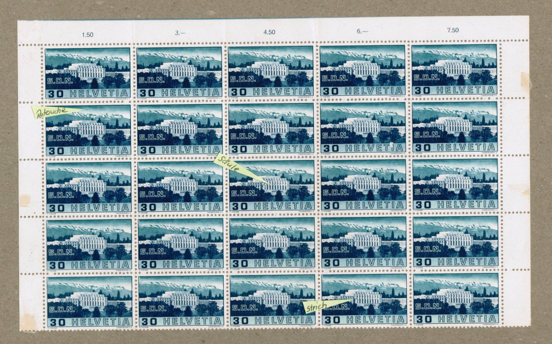 Halbbg. Nr.212 ** mit Pf. "gebrochene Säule" + 2 Pf./Ret. (Neu (gemäss ...