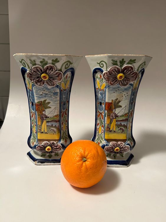 2 antike Vasen Delft Keramik (Gebraucht) in rotkreuz für CHF 35 – mit Lieferung auf Ricardo kaufen