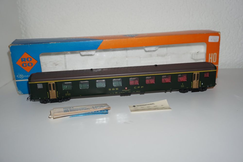 Roco 4239 - SBB EW II grün 1.Klasse H0/DC (Gebraucht) in Matten b ...