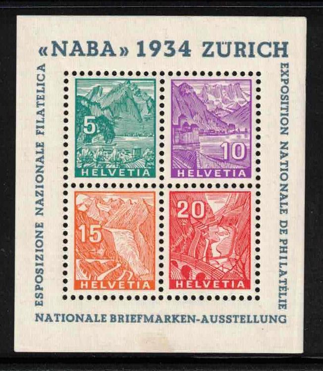 1934 NABA-Block ungebraucht * | Kaufen auf Ricardo