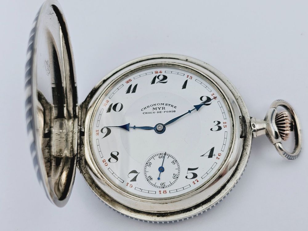 Chronometre MYR Savonette Taschenuhr 800 Tula Silber (Gebraucht) in ...