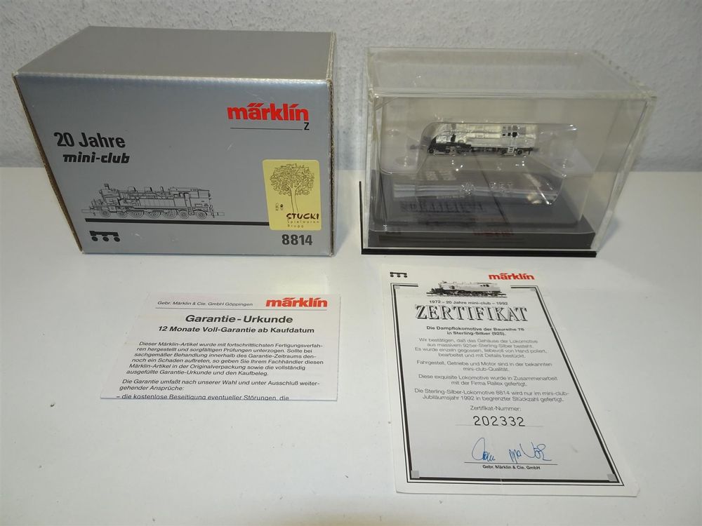 Märklin Lokomotive Silber Spur Z 8814 (Neu (gemäss Beschreibung)) in ...