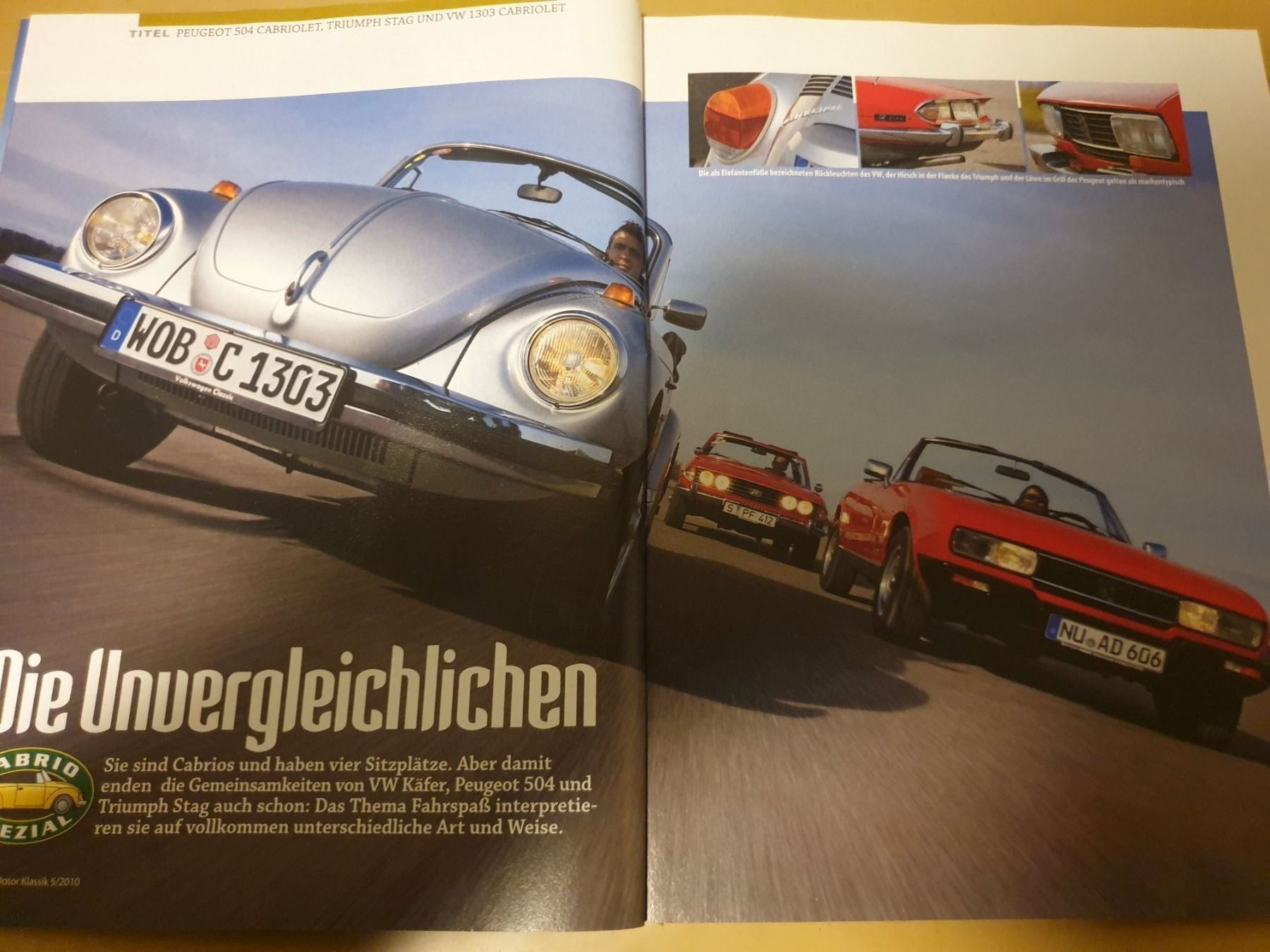 Motor Klassik 5/10 504 Cabrio Opel Diplomat Stag Siata xx (Gebraucht ...