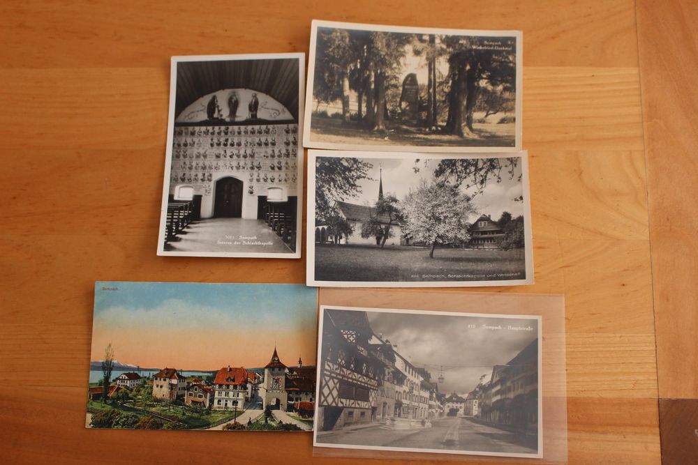 5 antike Ansichtskarten Sempach (Gebraucht) in einsiedeln für CHF 7 ...