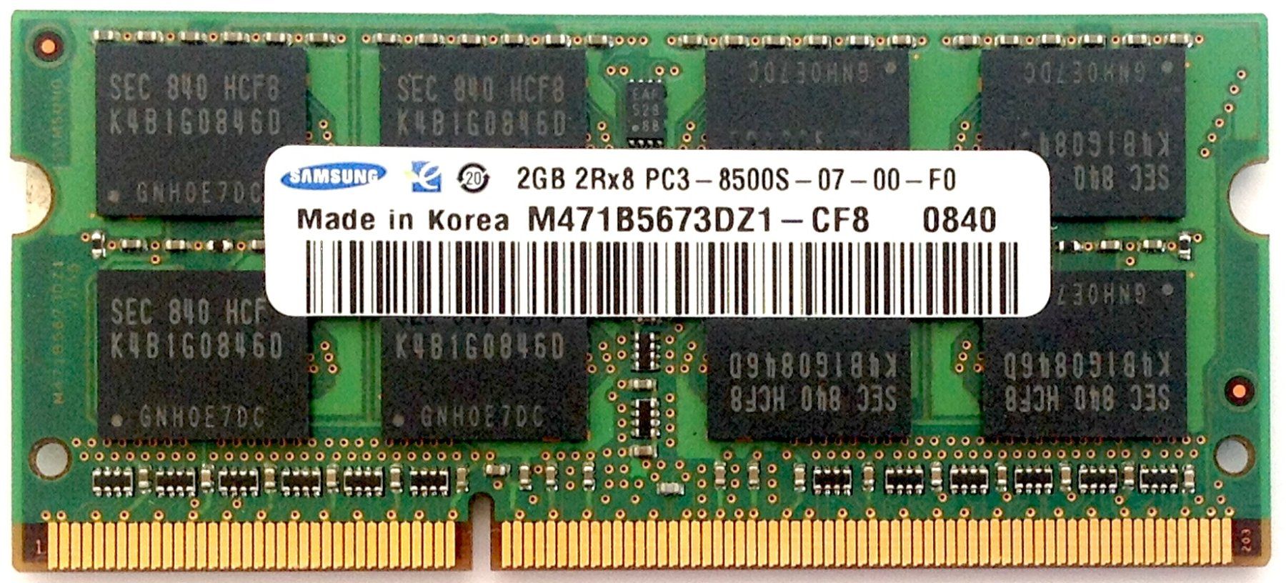 Samsung M471B5673DZ1-CF8 Notebook-Memory 2GB DDR3 1066MHz (Gebraucht ...