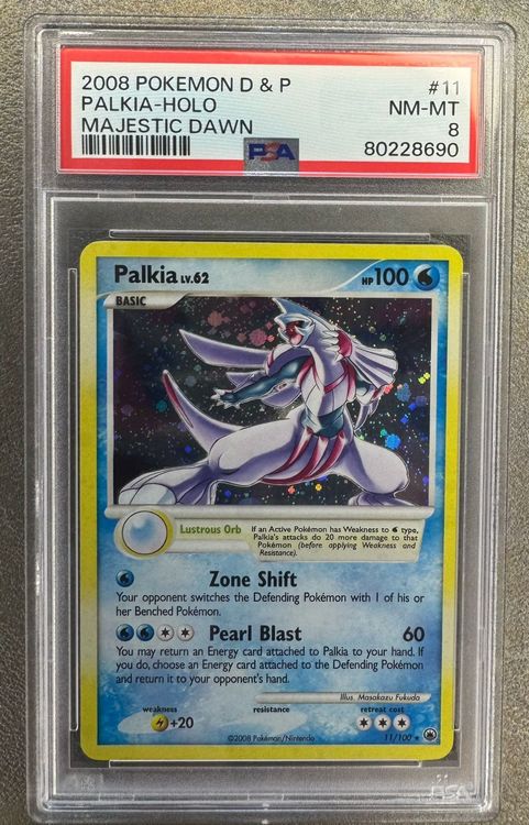 Pokemon PSA 8 Palkia Holo 11/100 Majestic Dawn English 2008 (Neu ...