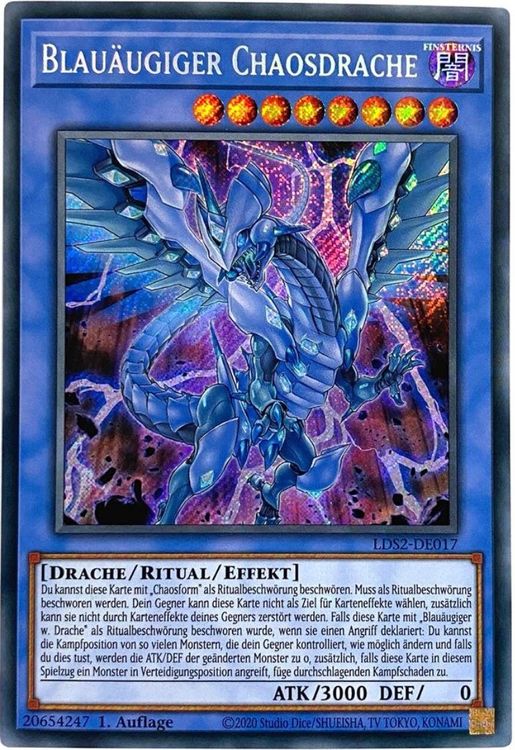 YuGiOh Blauäugiger Chaos Drache | LDS2-DE017 | Chaos | Kaufen auf Ricardo