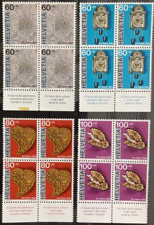 1994, PP Viererblöcke (**) Sammlung oder Frankatur !! | Kaufen auf Ricardo