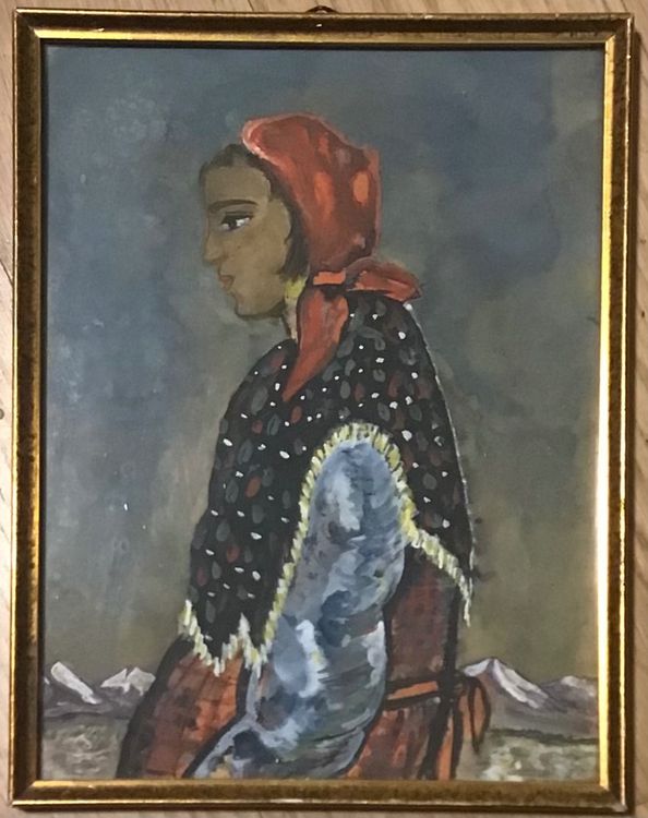 Sehr Interessante Gouache Gemälde Unleserlich Signiert | Kaufen auf Ricardo