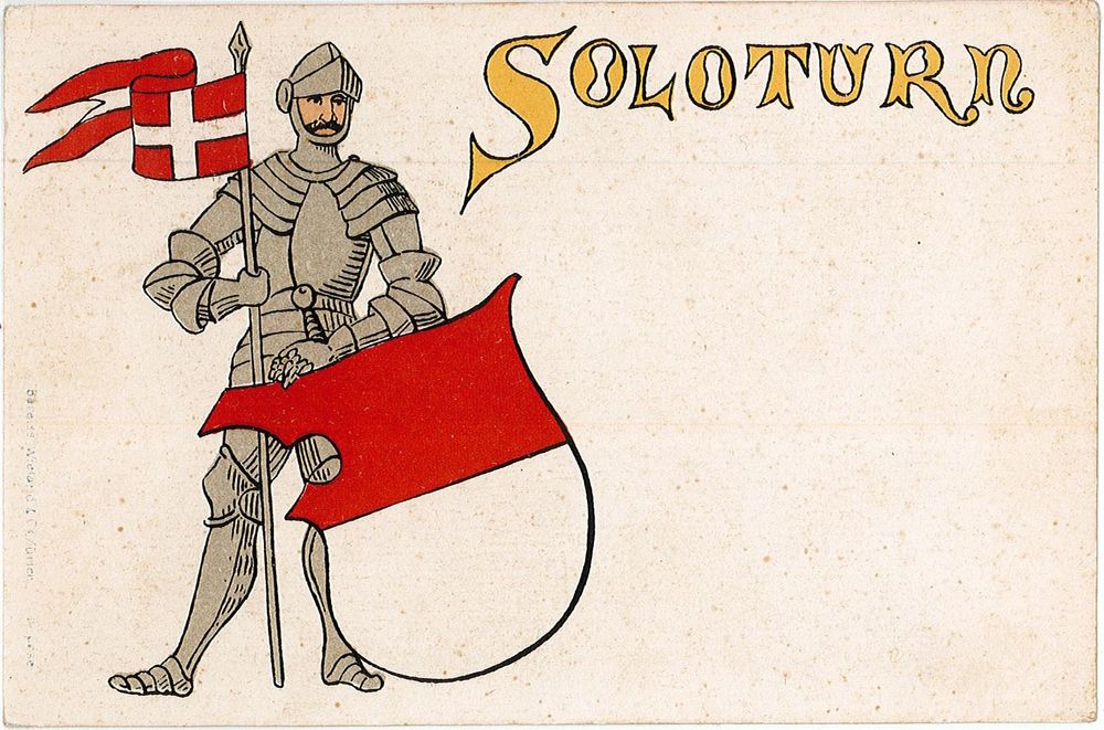 SO 71 Litho SOLOTHURN Wappen Ritter (Neu (gemäss Beschreibung)) in ...