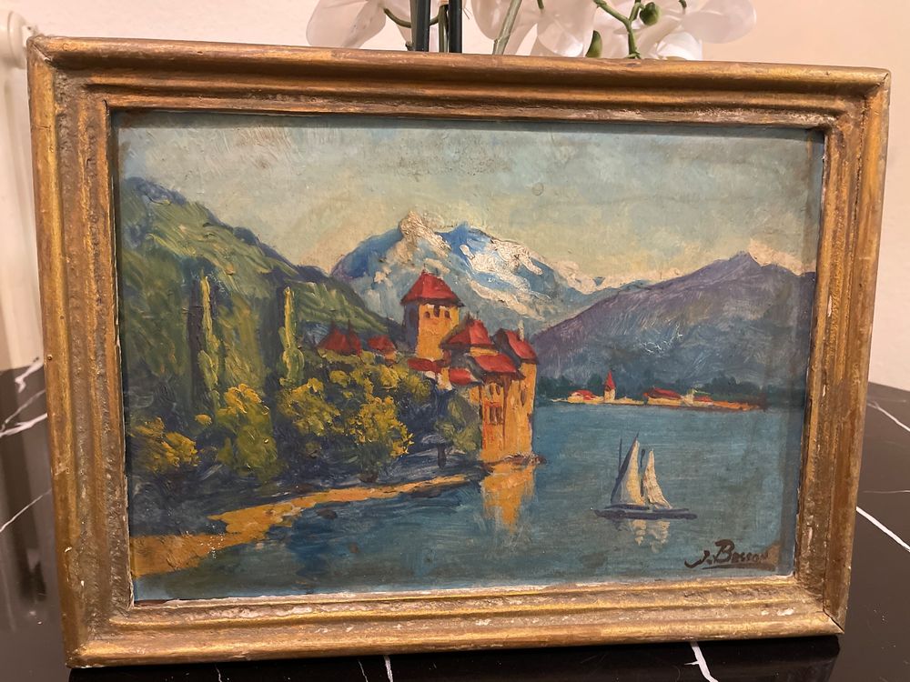 Tableau peinture à l’huile signé Jean Besson (Gebraucht) in montreux ...