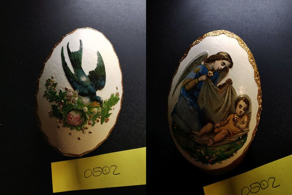 Oster-Ei, Engel mit Christkind, Gänse-Ei (Gitta Schuoler) (Gebraucht ...