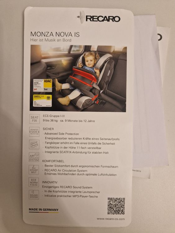 Recaro Monza Nova IS Kindersitz, Top Zustand, Rot/Schwarz (Gebraucht ...