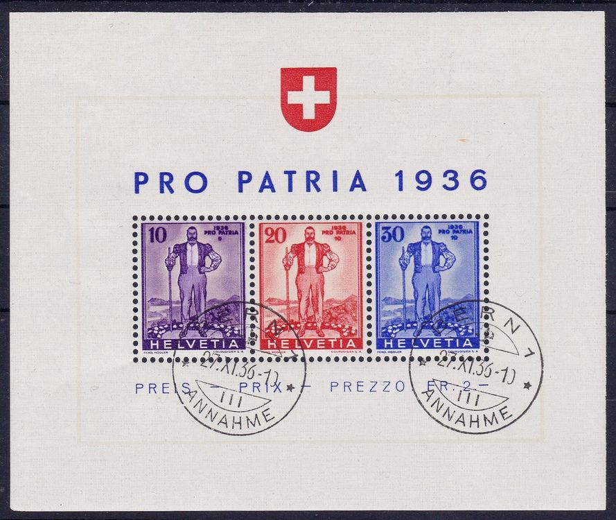 PRO PATRIA BLOCK W8 gestempelt! | Kaufen auf Ricardo