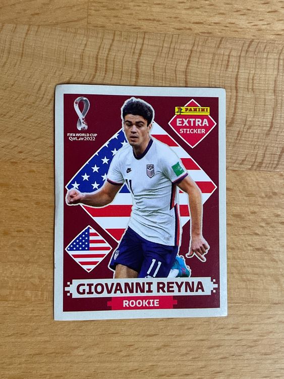Panini WM 2022 Katar Extra Sticker Giovanni Reyna (Neu (gemäss ...