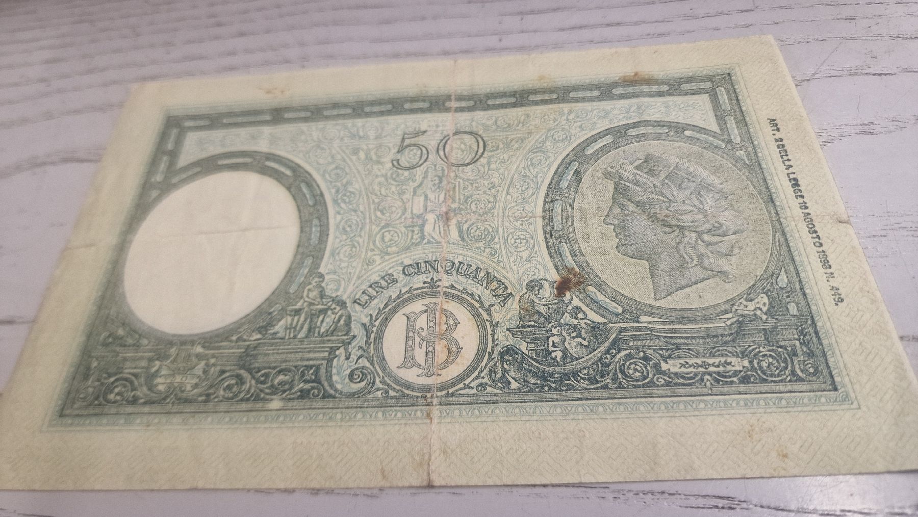 Italienische 50 Lire Banknote, 1943, Top Zustand! (Gebraucht) in ...