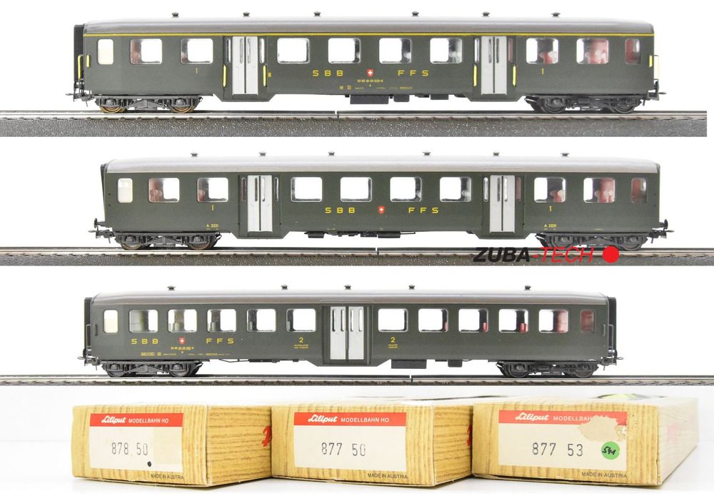 Liliput 3x Leichtstahlwagen der SBB, H0 GS mit OVP (Gebraucht) in St. Gallen für CHF 47 – mit ...