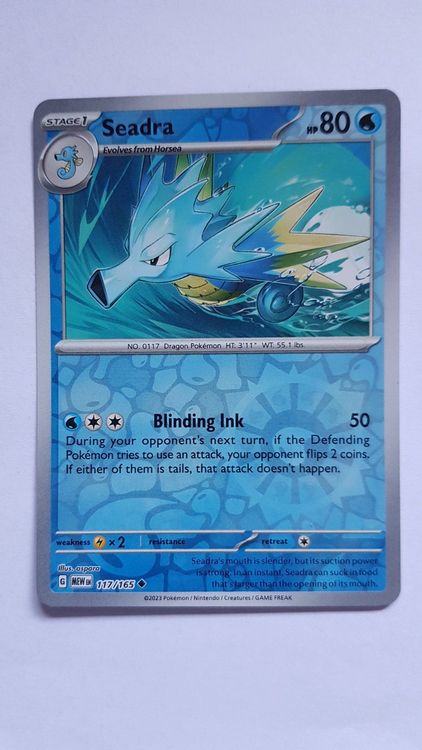 Seemon Reverse Holo 117/165 Karmesin und Purpur Base 151 EN (Neu ...