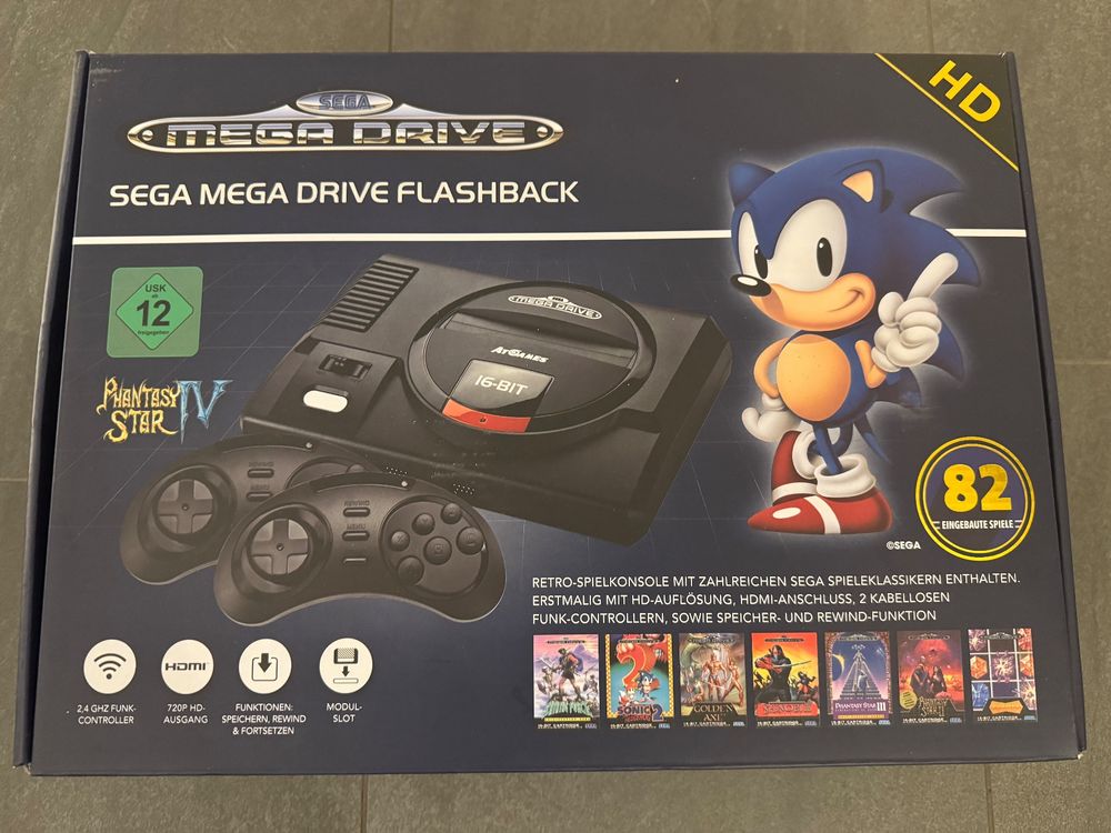 SEGA Mega Drive Flashback HD – Retro-Konsole mit 82 Spielen (Neu und originalverpackt) in ...