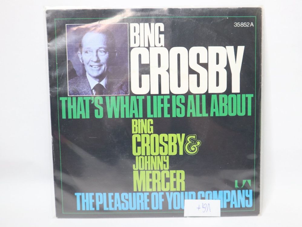 Vinyl Single Bing Crosby That's What Life Is All Jukebox (Gebraucht) in ...