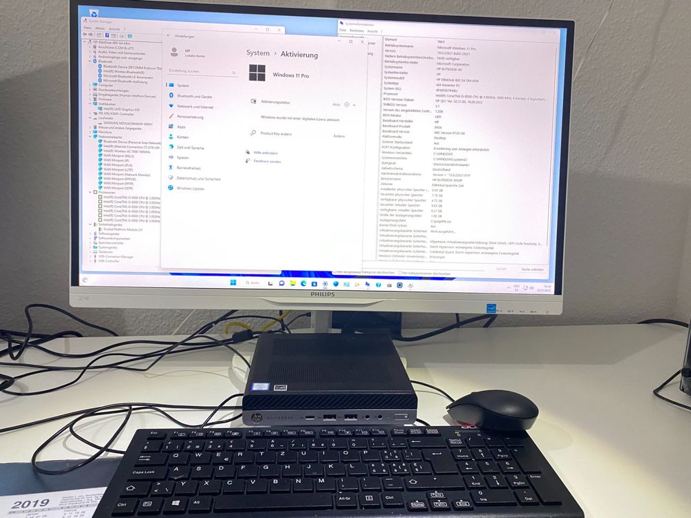 Office-PC-Set, HP EliteDesk 800 4G Monitor, Tastatur Maus (Gebraucht ...