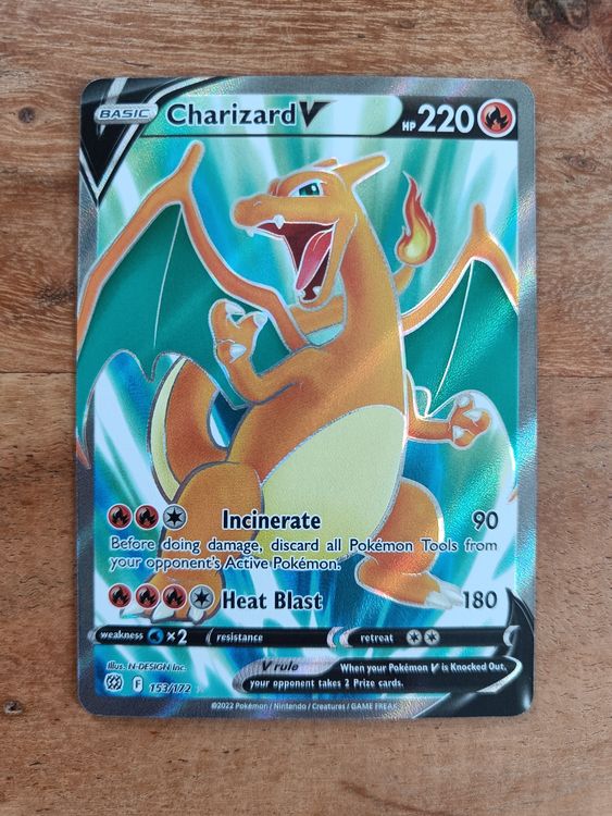 Charizard V Fullart 153/172 Brilliant Stars (Neu (gemäss Beschreibung ...