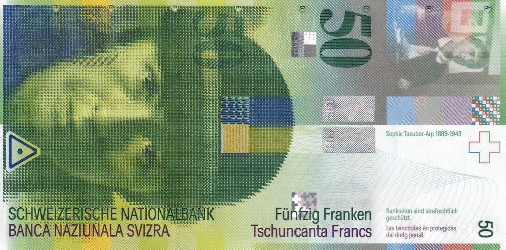 50 Franken Note Sophie Taeuber 1995 (Neu (gemäss Beschreibung)) in Ried ...