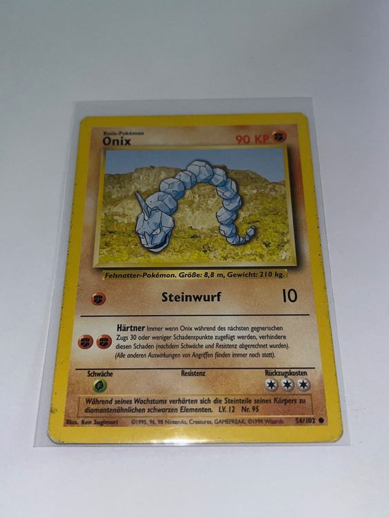 Pokemon Base Set Onix 56/102 (Gebraucht) in Oberegg für CHF 1 – mit ...