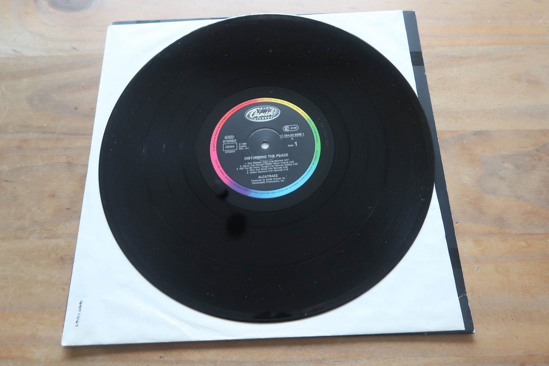 ALCATRAZZ - DISTURBING THE PEACE - EX- RAINBOW VINYL LP (Gebraucht) in ...