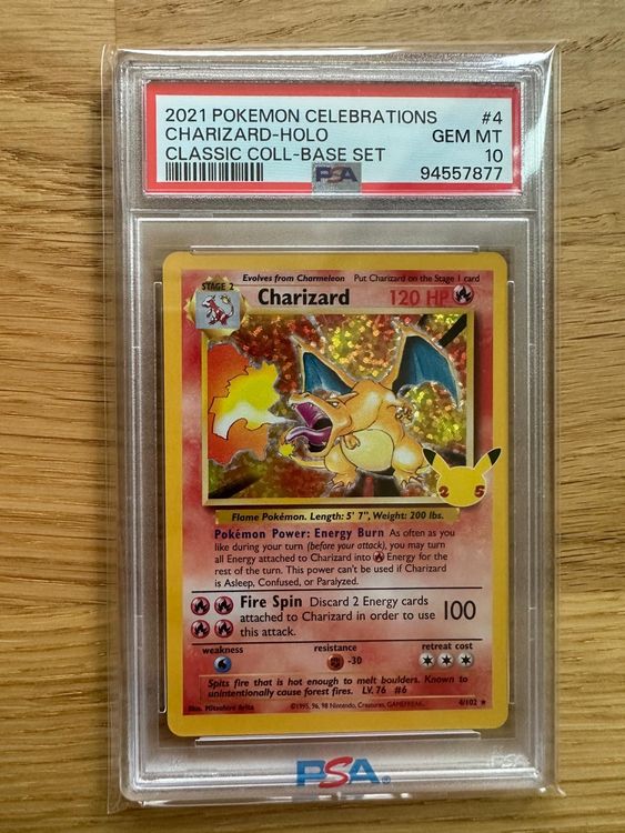 Pokémon Celebrations Charizard PSA 10 (Neu und originalverpackt) in ...